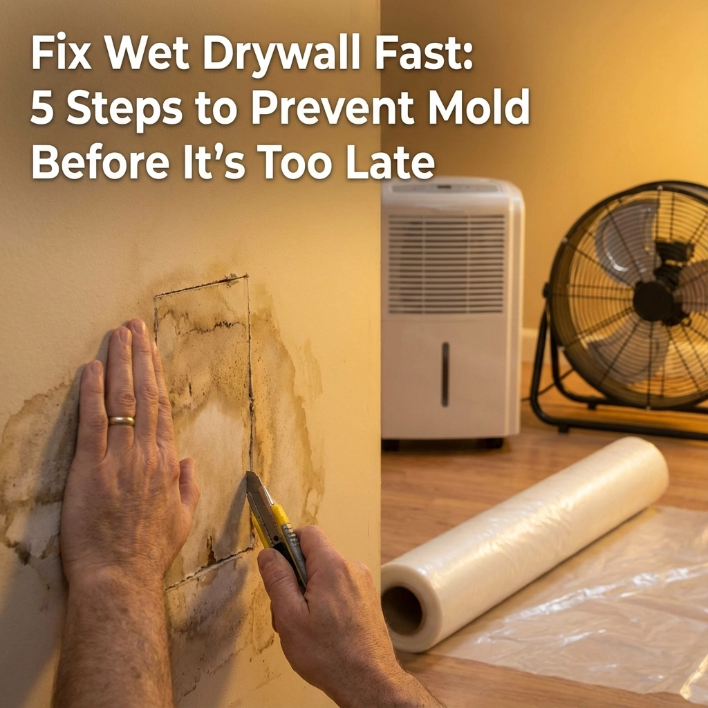 Fix Wet Drywall Fast: 5 Steps to Prevent Mold Before It's Too Late ...